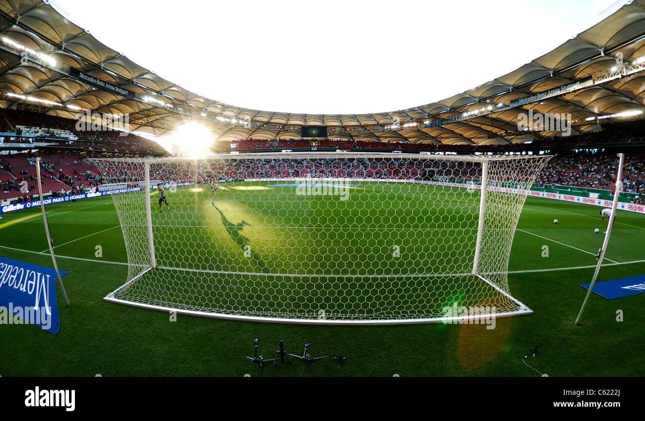 overview of the Mercedes-Benz Arena sports stadium in Stuttgart ...