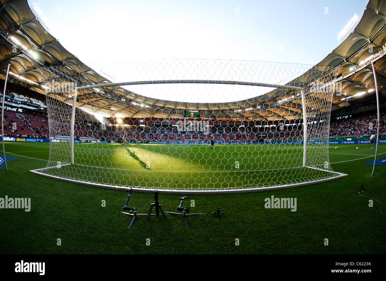 overview of the Mercedes-Benz Arena sports stadium in Stuttgart ...