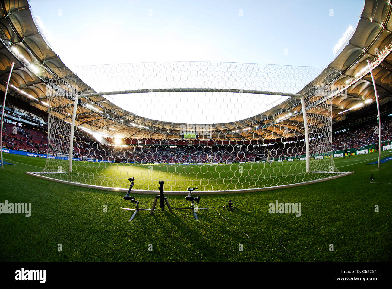 overview of the Mercedes-Benz Arena sports stadium in Stuttgart ...