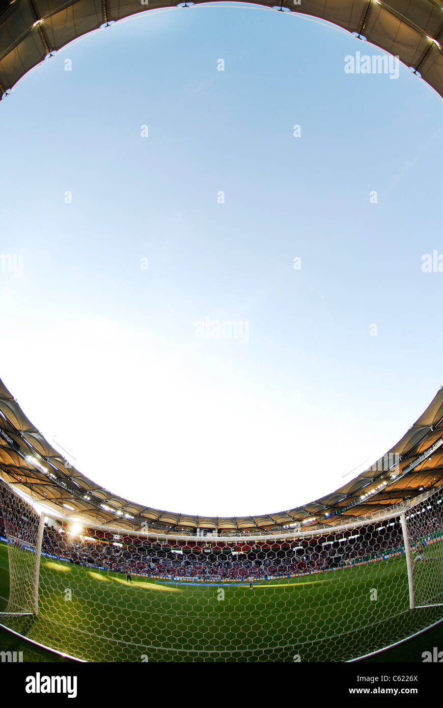 overview of the Mercedes-Benz Arena sports stadium in Stuttgart ...