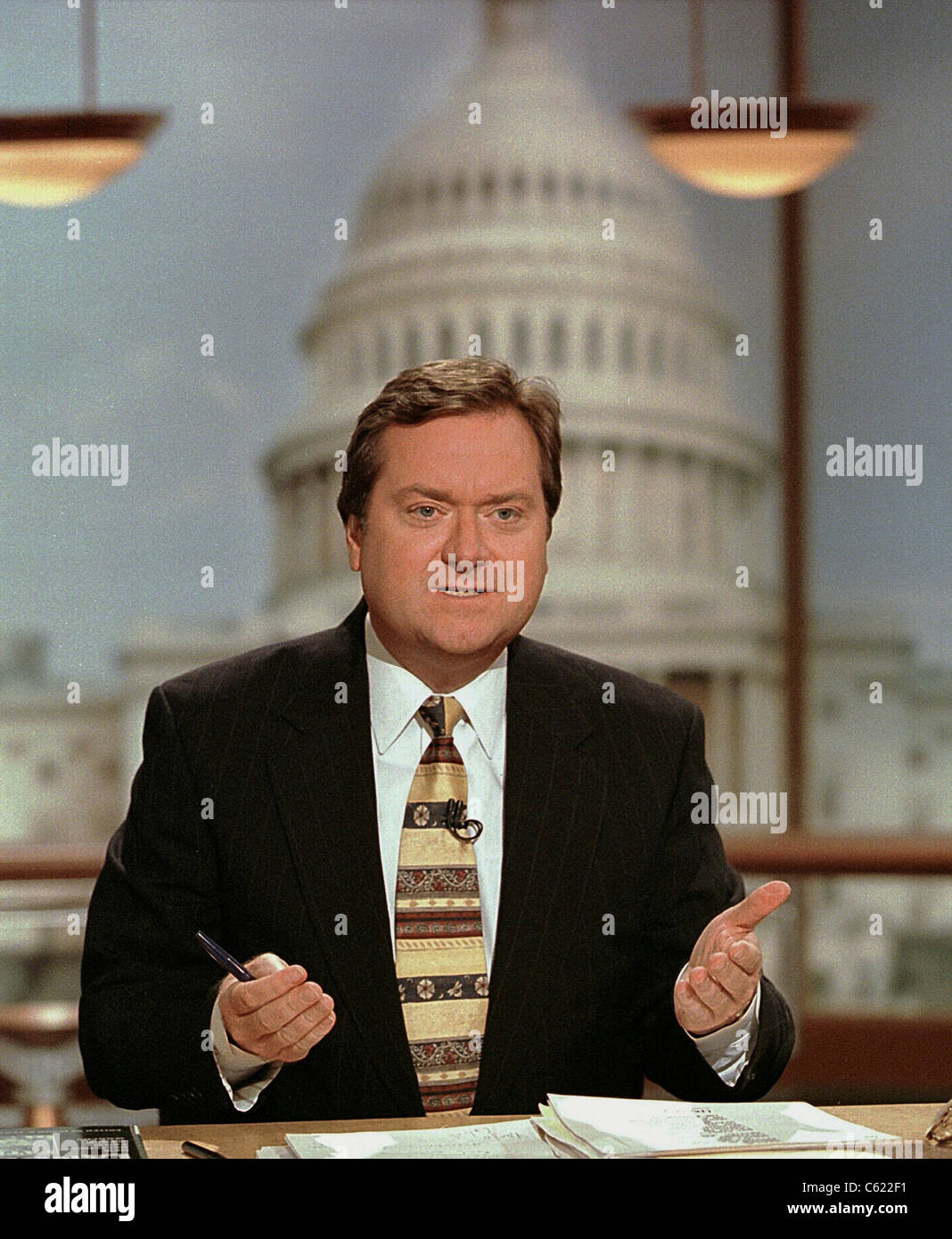 Tim Russert, host of NBC's "Meet the Press" March 30, 1997 in Washington, DC Stock Photo - Alamy
