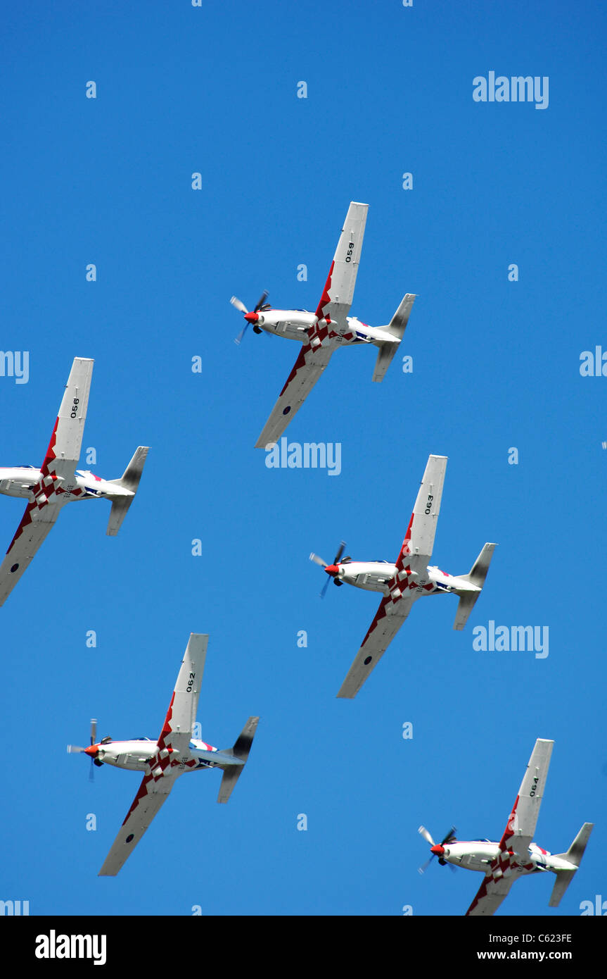 acrobatic show military Stock Photo - Alamy