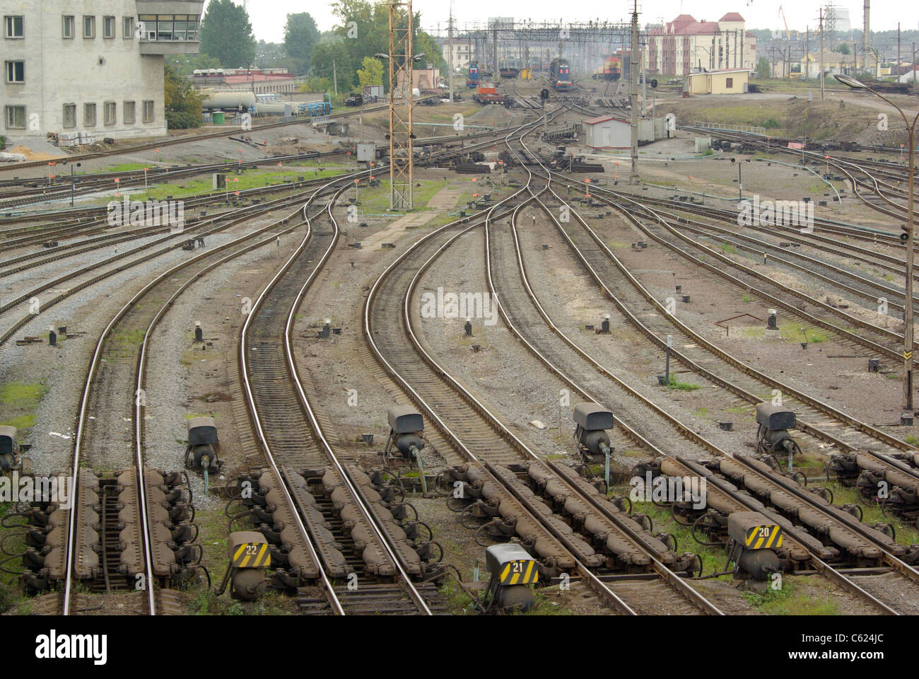Russia. St. Petersburg. Railroad. Railroad tracks Stock Photo - Alamy