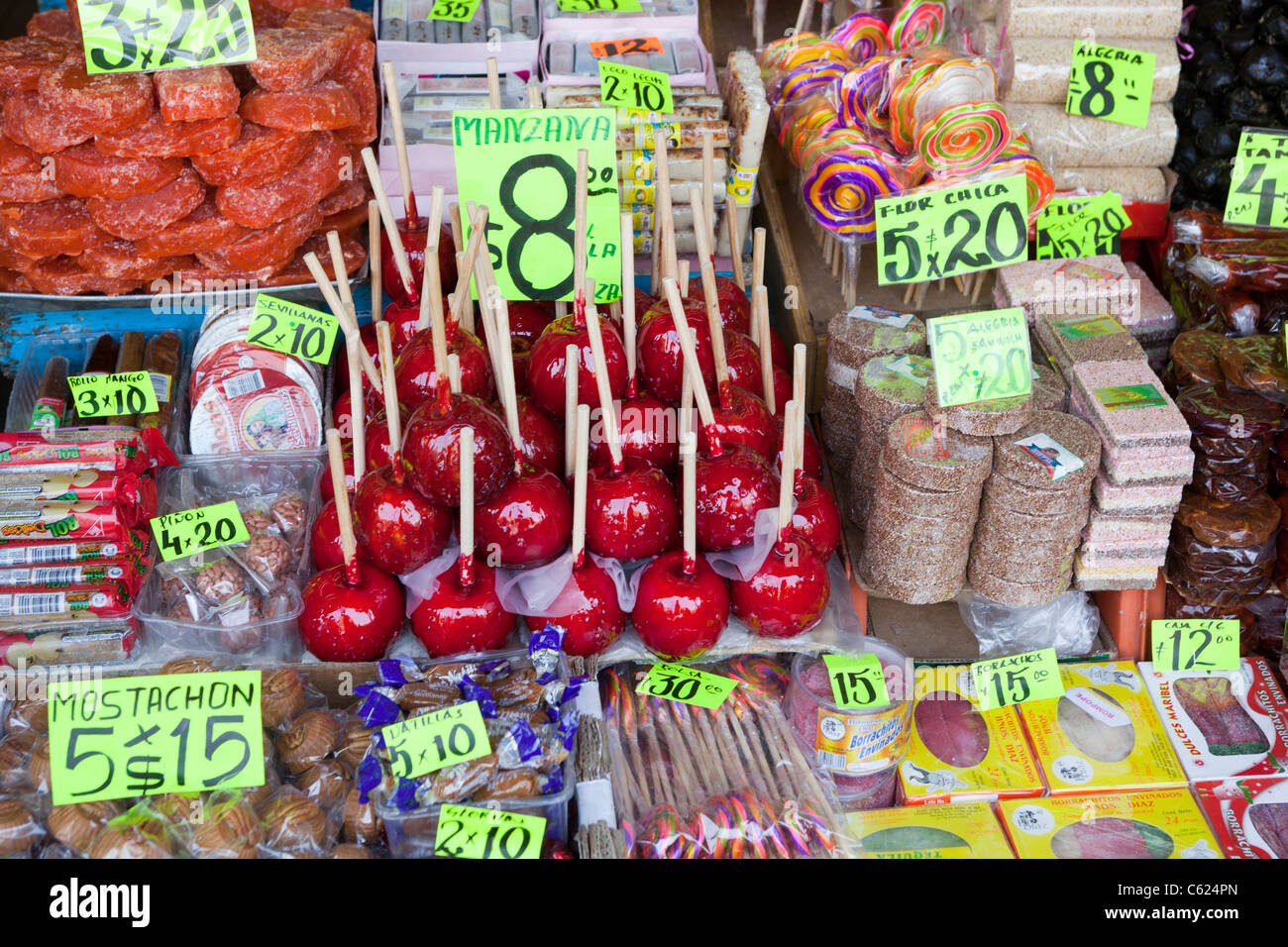 Sweets stall at the Mercado de dulces de ciudad de Mexico, Mexico City ...