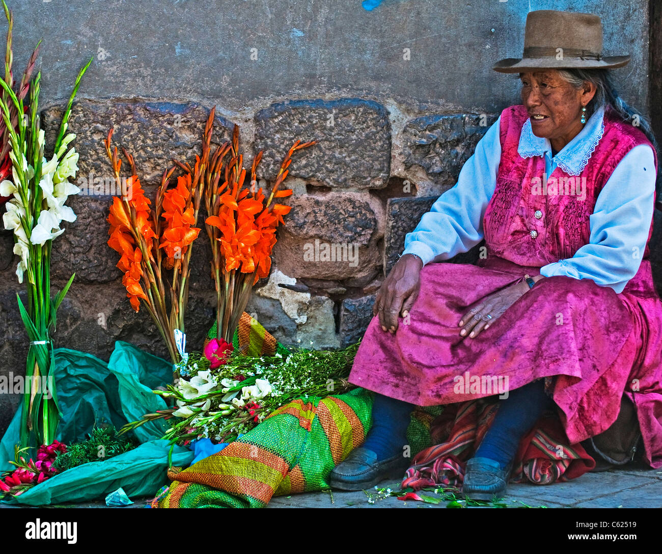 Peruvian women in a market in Cusco Peru Stock Photo - Alamy