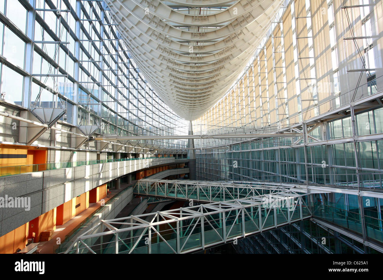 TOKYO - AUGUST 4: Inside the Tokyo International Forum building on ...