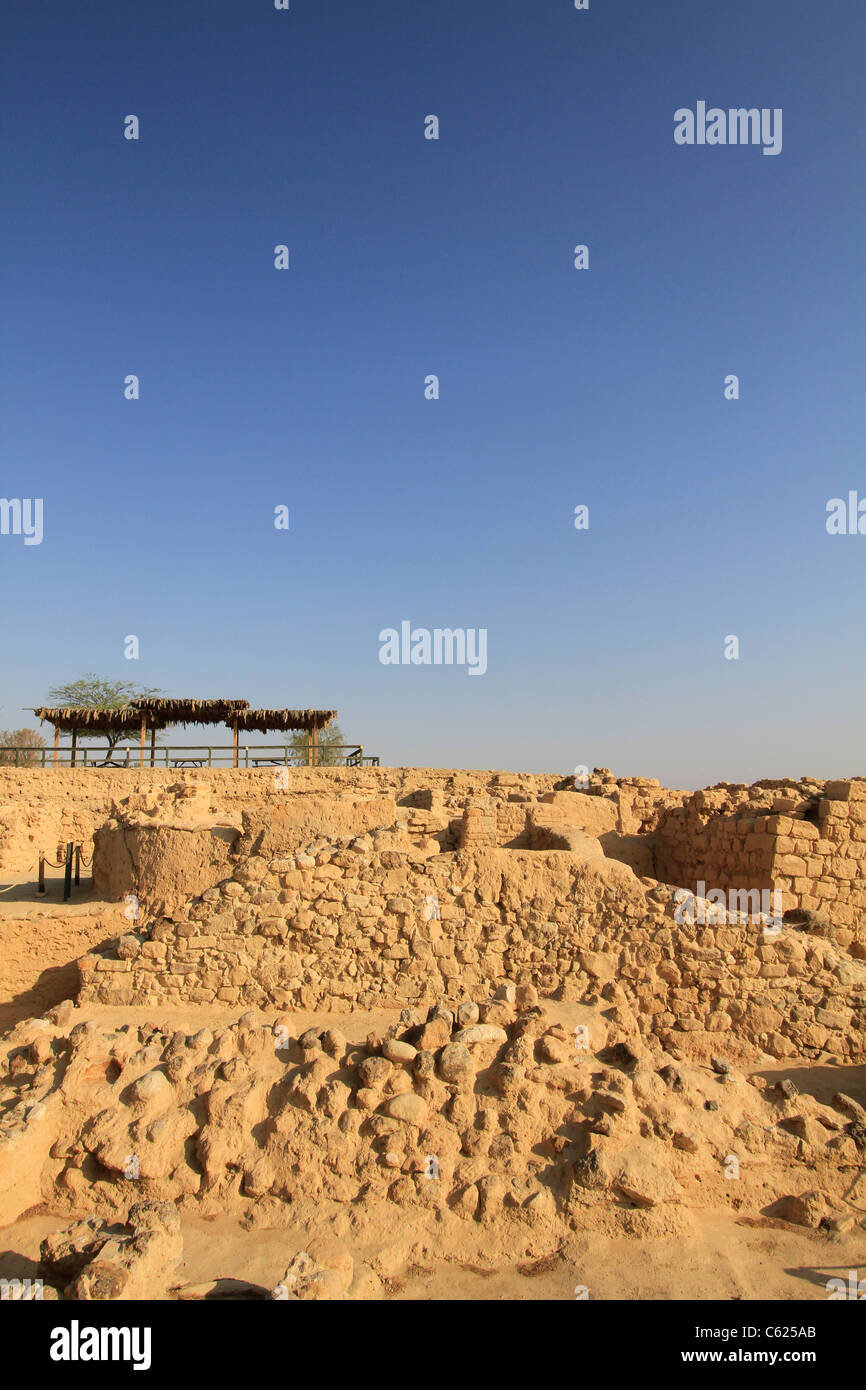 Israel, Arava, remains of Israelite fortresses at Ein Hatzeva, site of ...