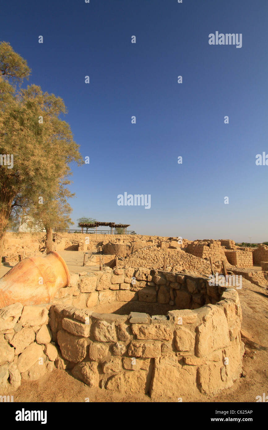 Israel, Arava, remains of Israelite fortresses at Ein Hatzeva, site of ...