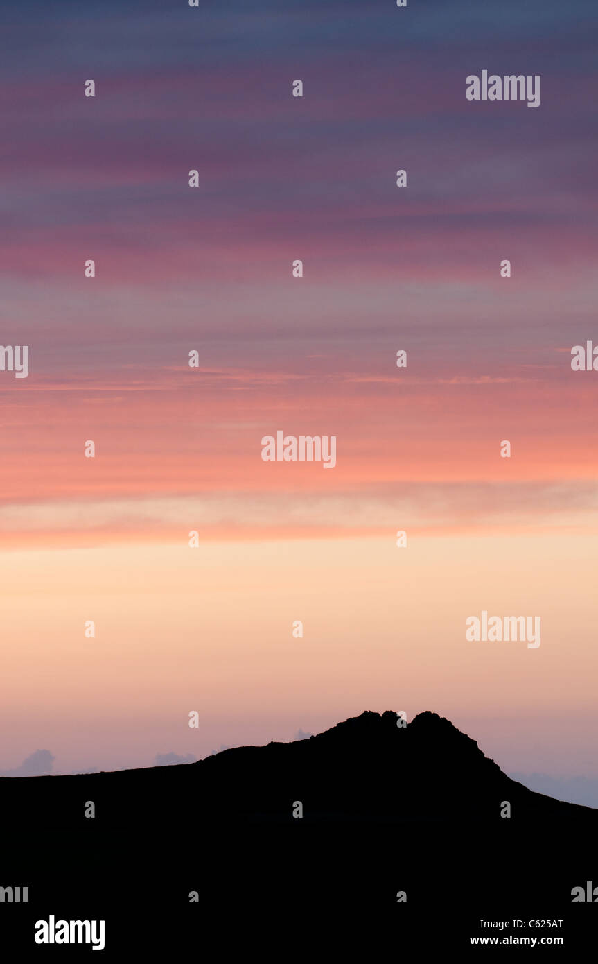 beautiful sunset over Cornish moors Stock Photo - Alamy
