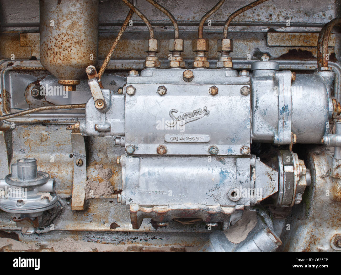 old agricultural tractor engine Stock Photo - Alamy
