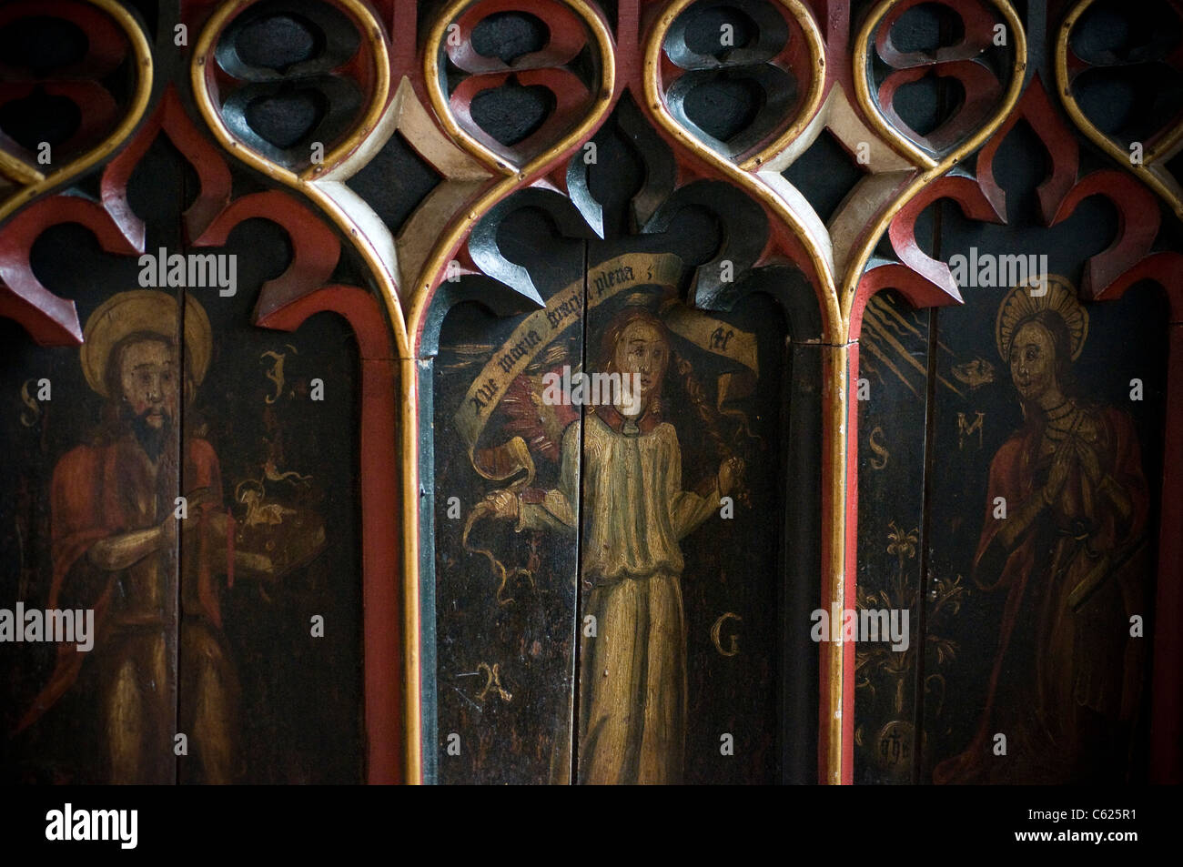 Rood Screen in English village church,architecture, bield, catholic ...