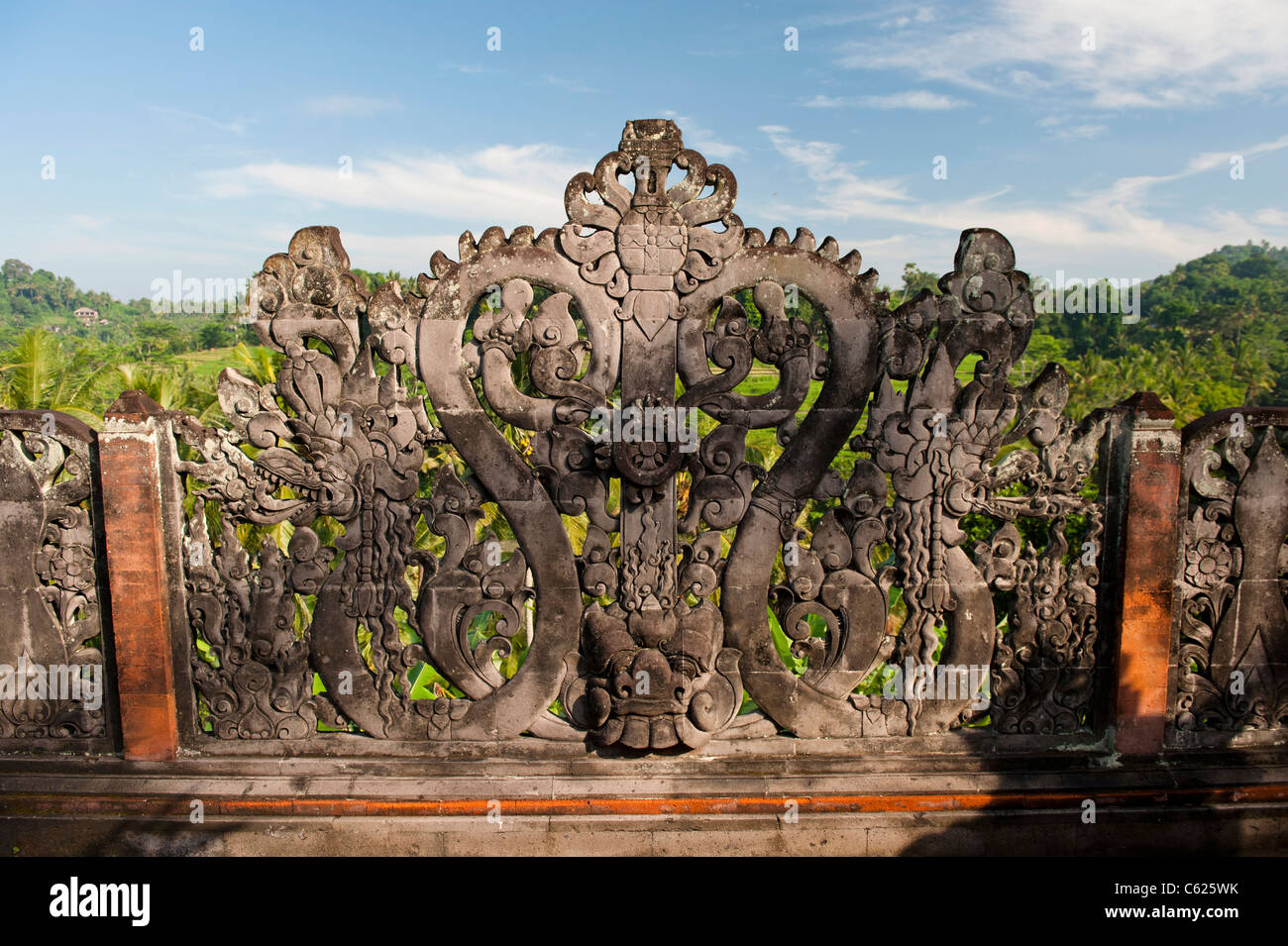 Beautiful and Intricately Carved Balinese Wall in a Hindu Temple near ...