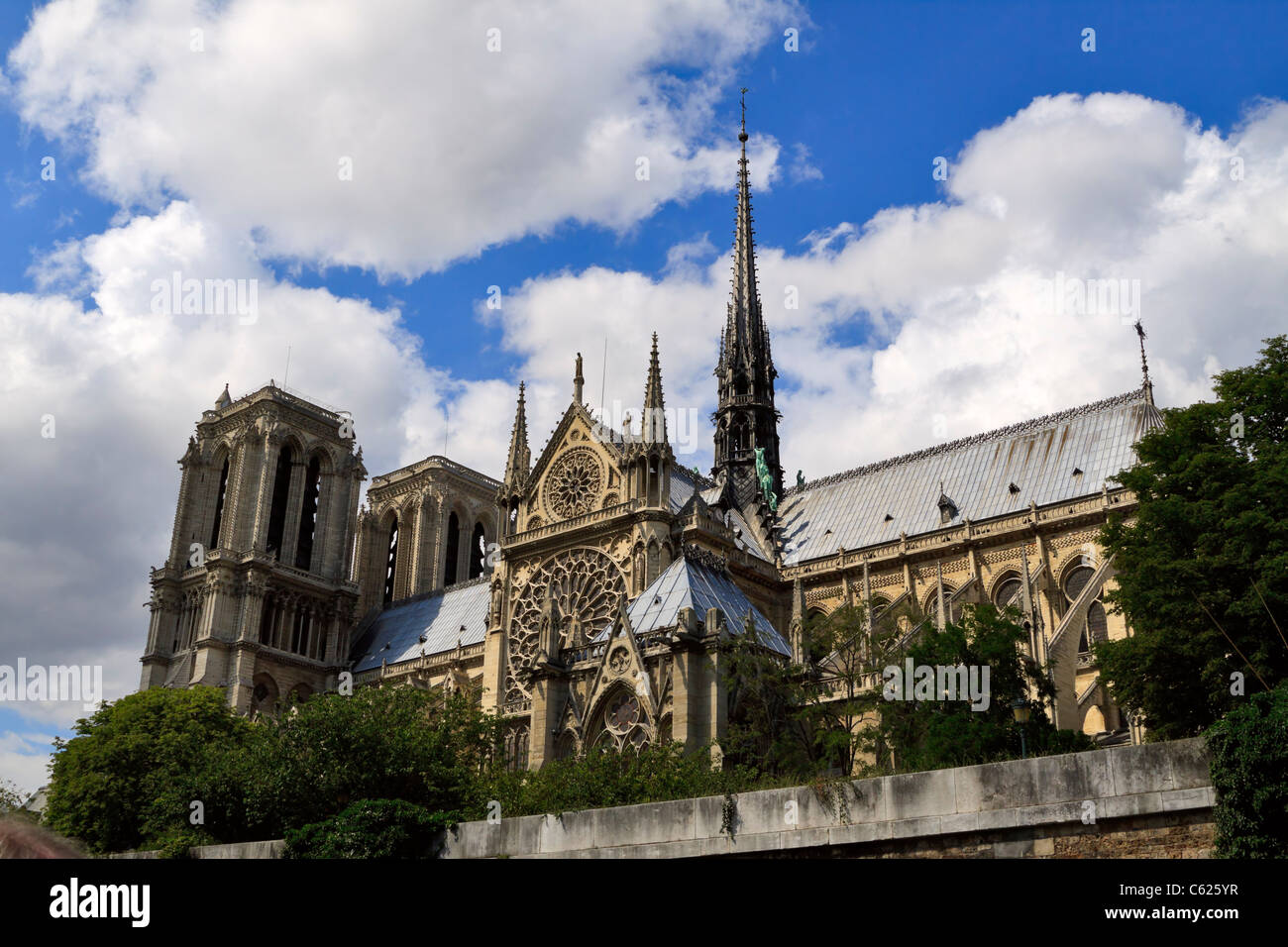 South side of Notre Dame Cathedral, Paris, France Stock Photo - Alamy