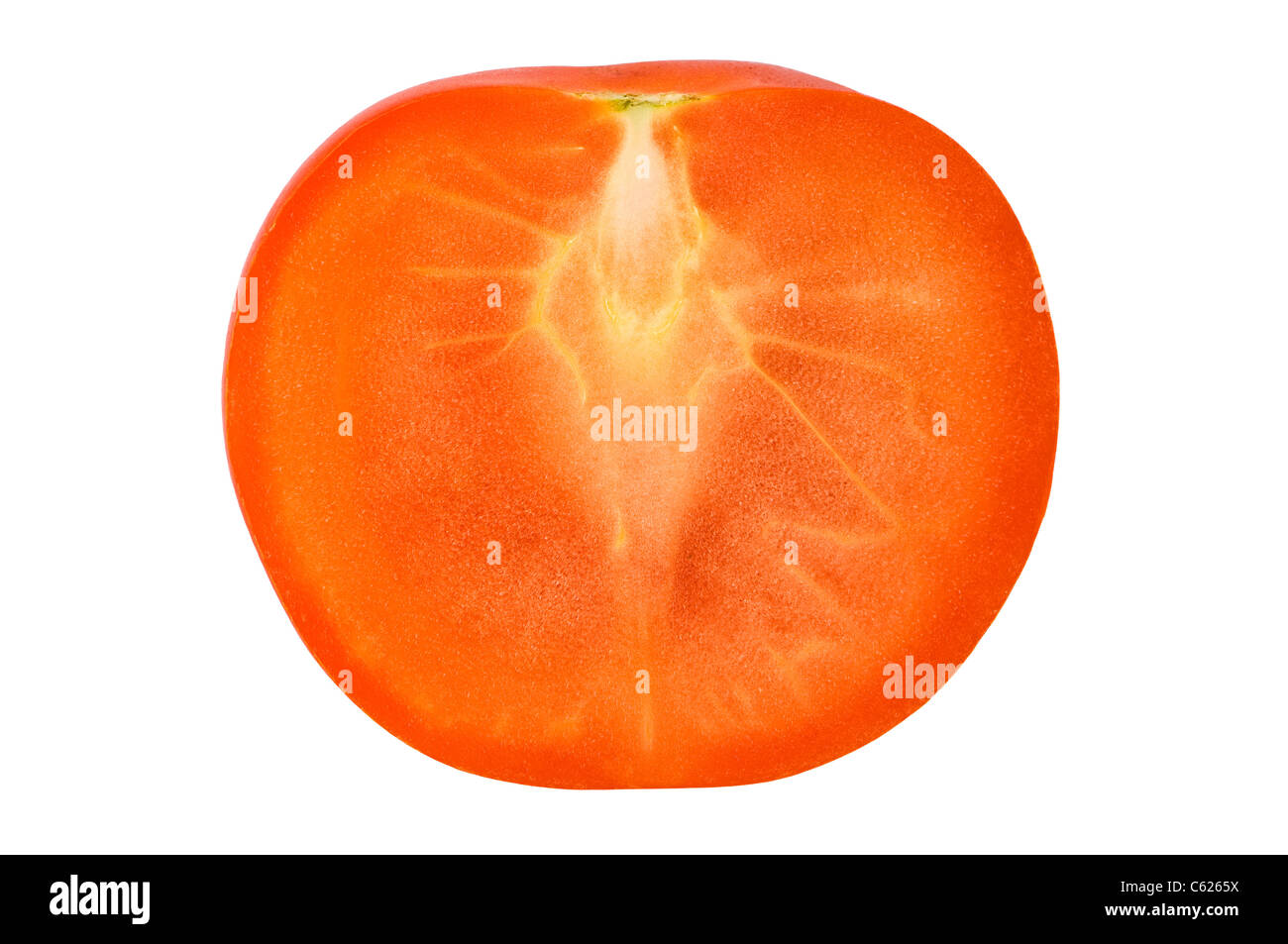 Tomato cut perfectly in half Stock Photo - Alamy