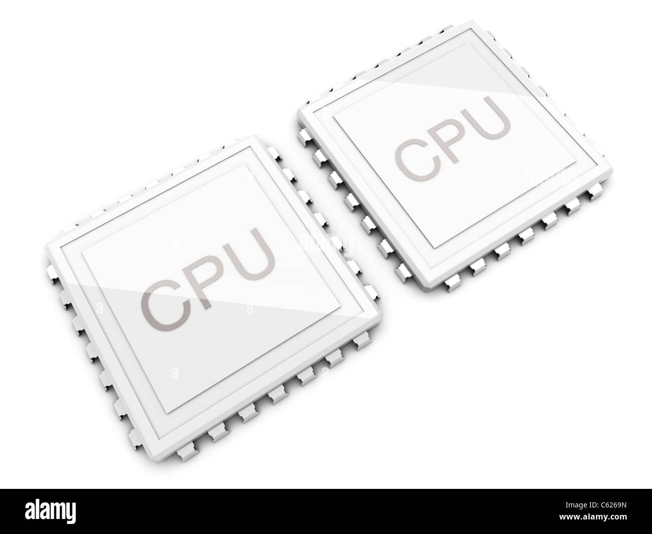 Two core CPU Stock Photo - Alamy