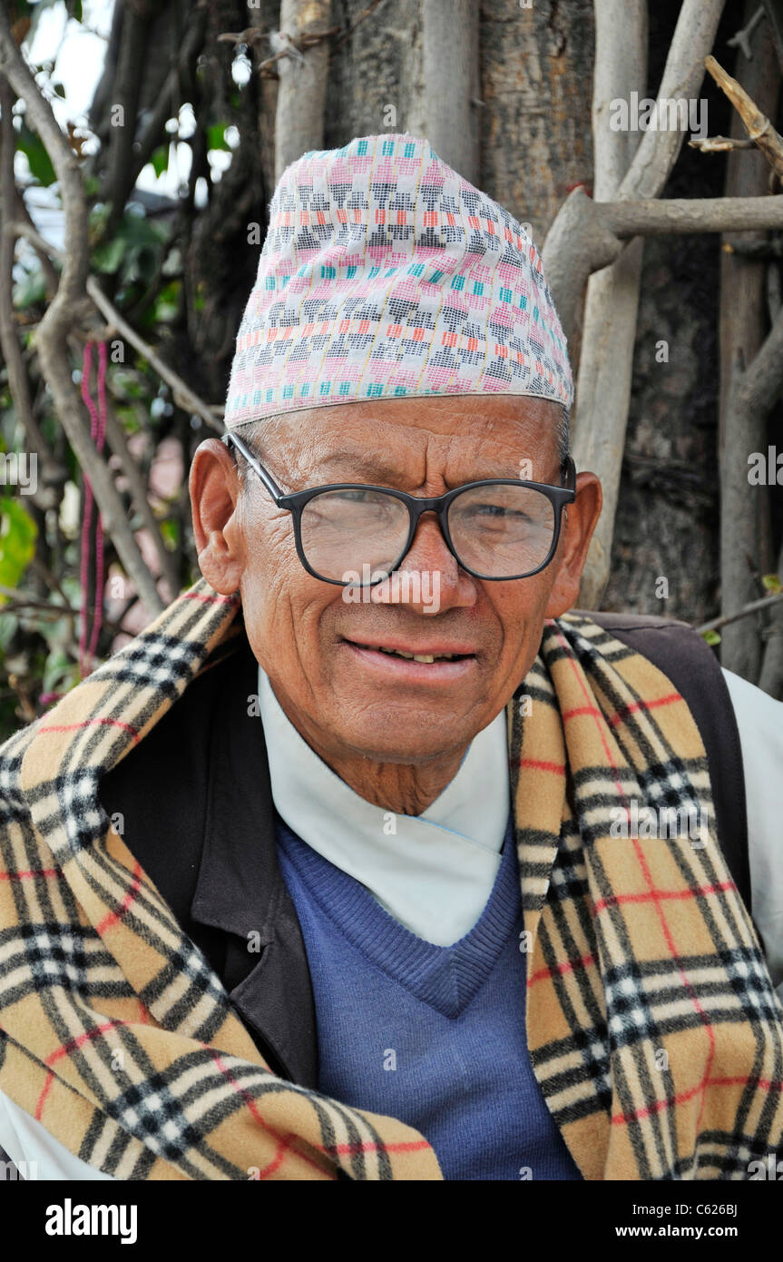 Portrait of a Nepali man taken in Kathmandu, capital city of Nepal ...