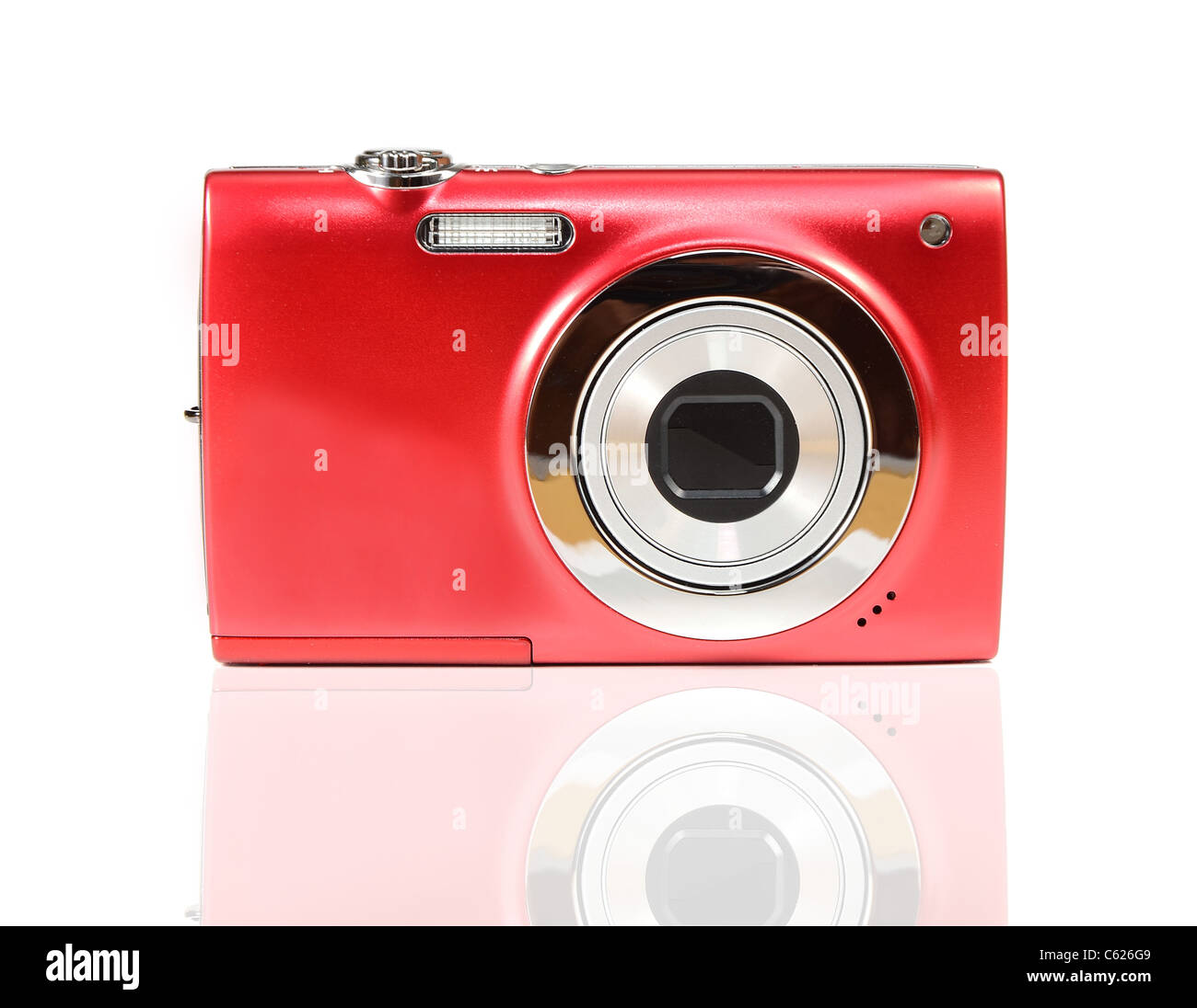 Focus the picture red background Cut Out Stock Images & Pictures - Alamy