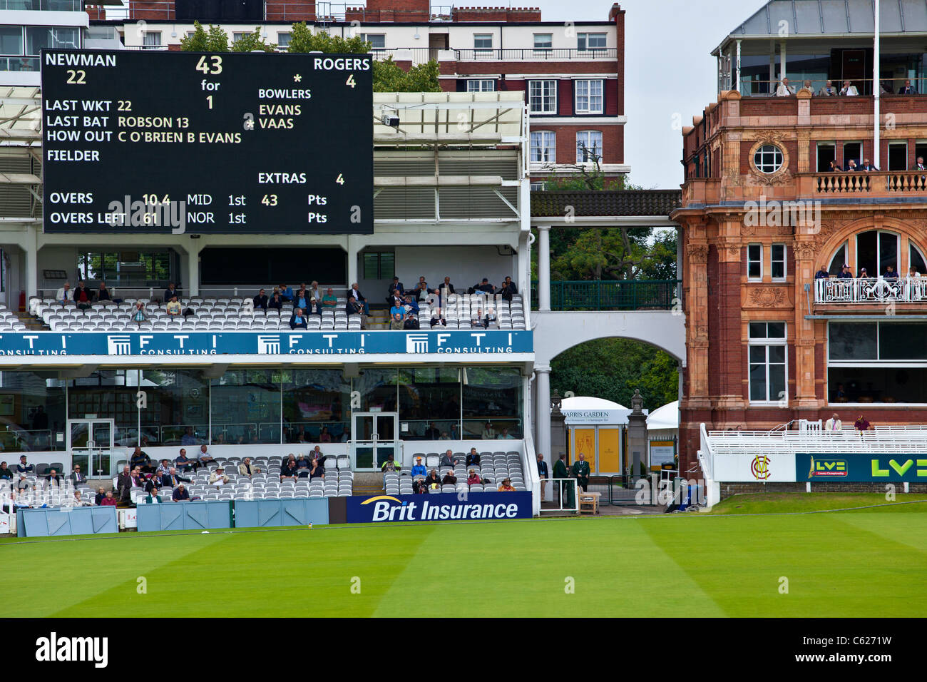 Tavern Stand and Scoreboard at Lords Cricket Ground Stock Photo - Alamy