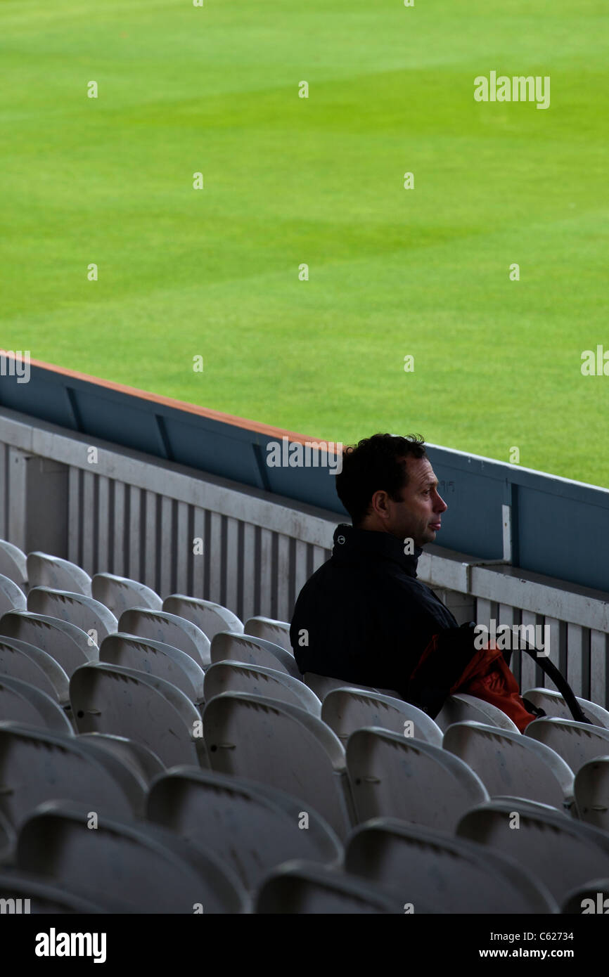 Lone Spectator at Cricket Match at Lords Cricket Ground Stock Photo - Alamy