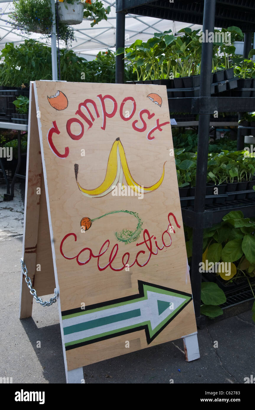 Compost collection at green market Stock Photo - Alamy