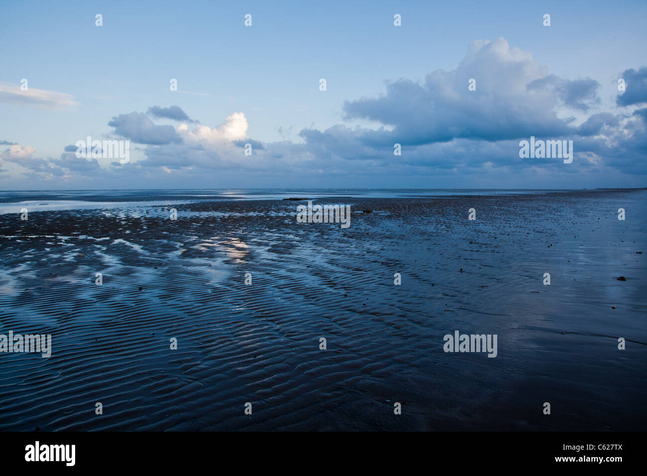 Littlestone beach in Kent at low tide Stock Photo - Alamy