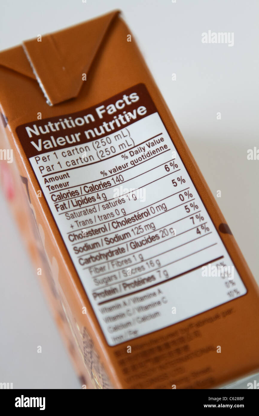 drink content package label Stock Photo - Alamy