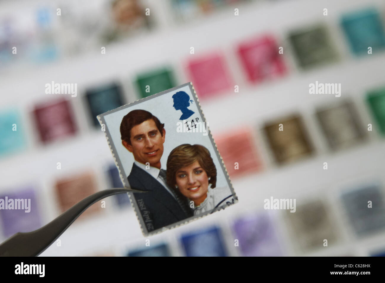 British stamp UK stamps collection Stock Photo - Alamy