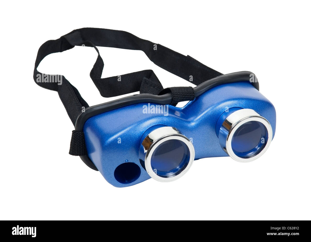 Blue headgear goggles that fit over the head for a magnified view ...