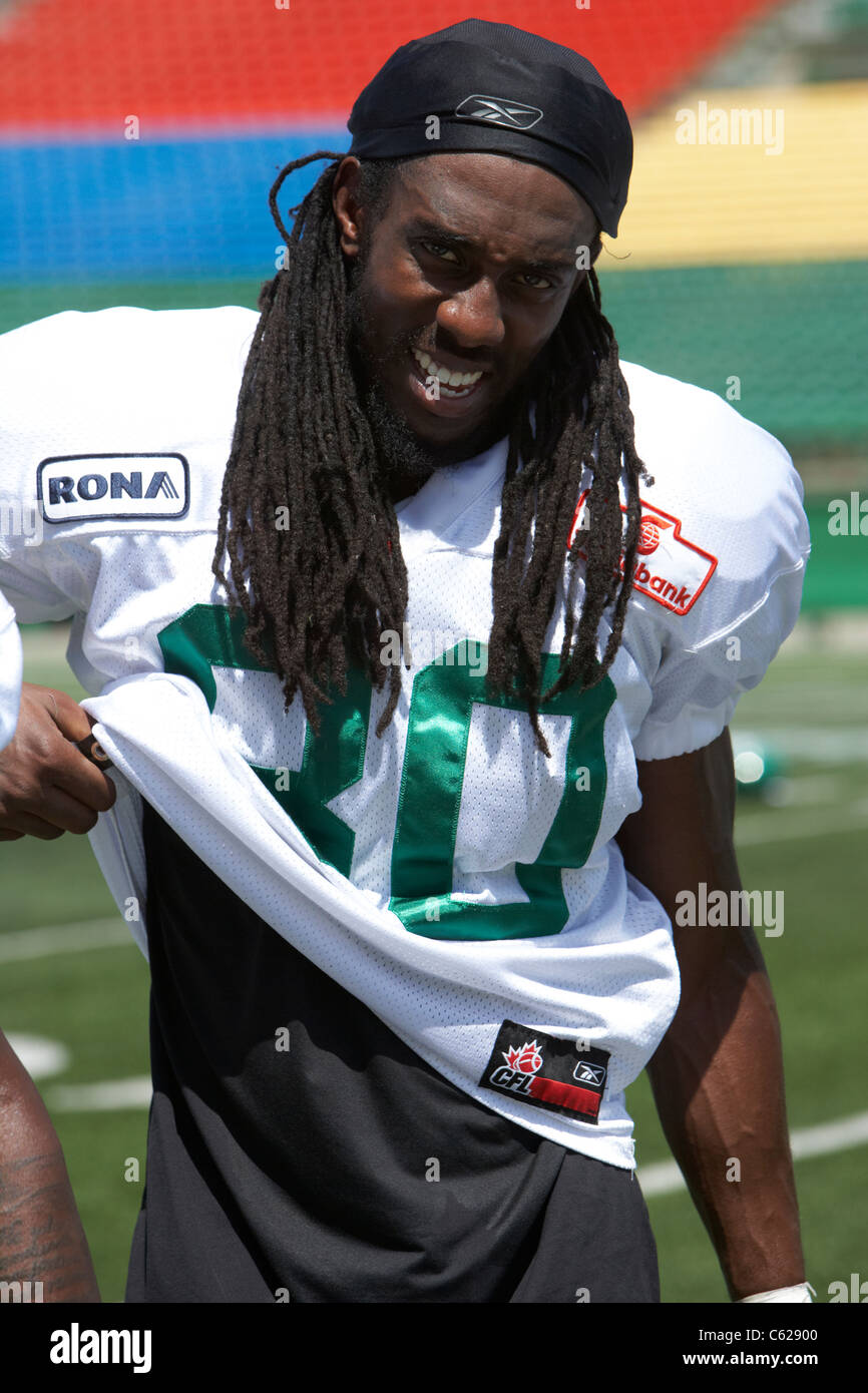 efrem hill saskatchewan roughriders wide receiver player mosaic stadium ...