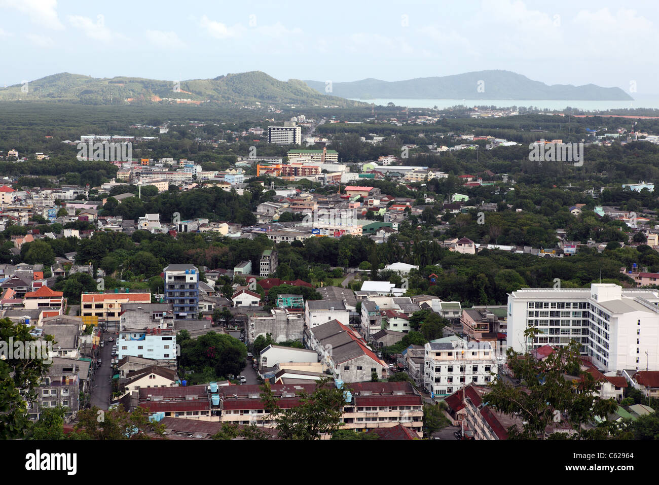 Overview of Phuket town on Phuket Island Stock Photo - Alamy