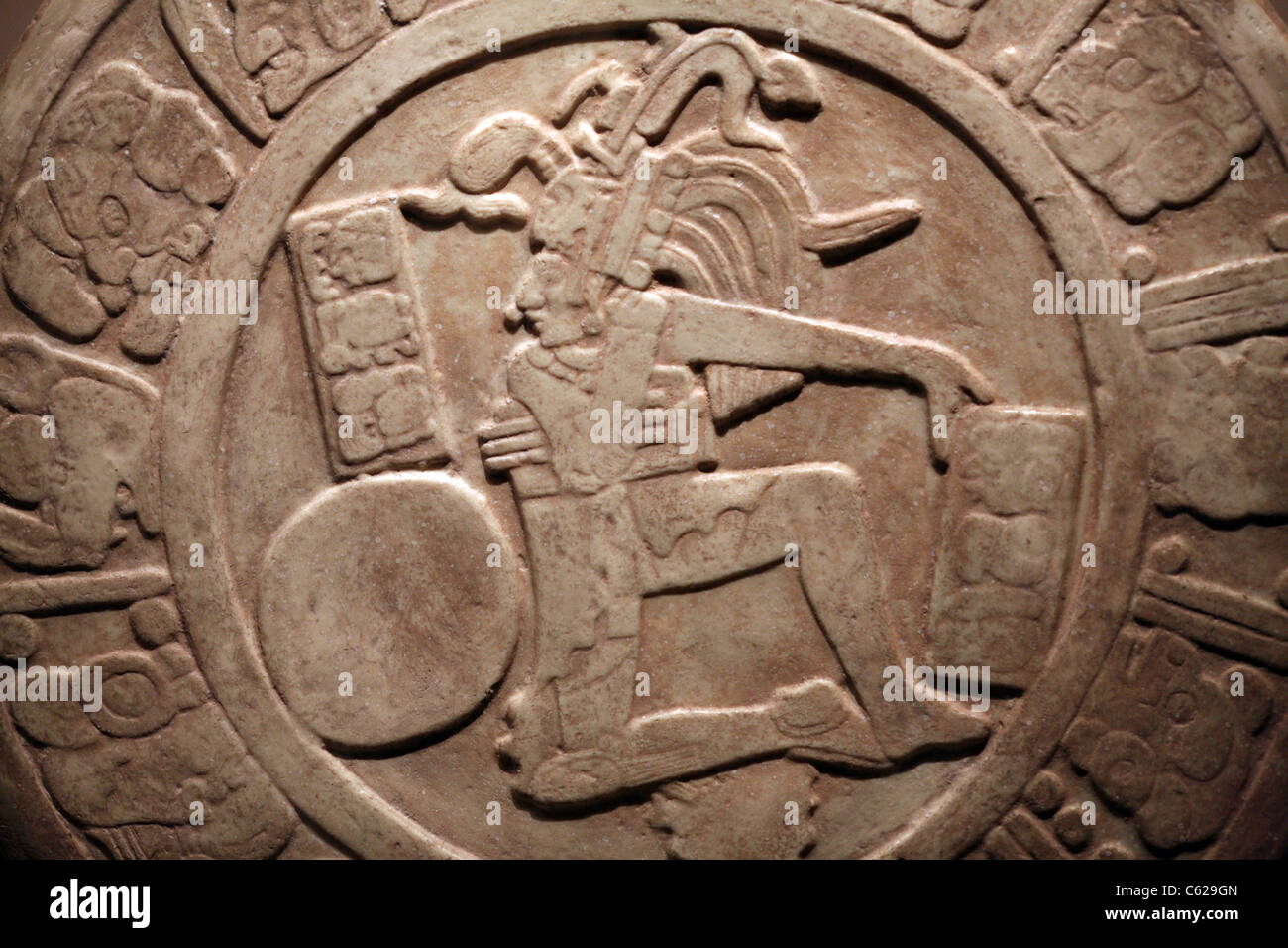 Mayan disk of Chincultik at the Museo Nacional de Antropología David J ...