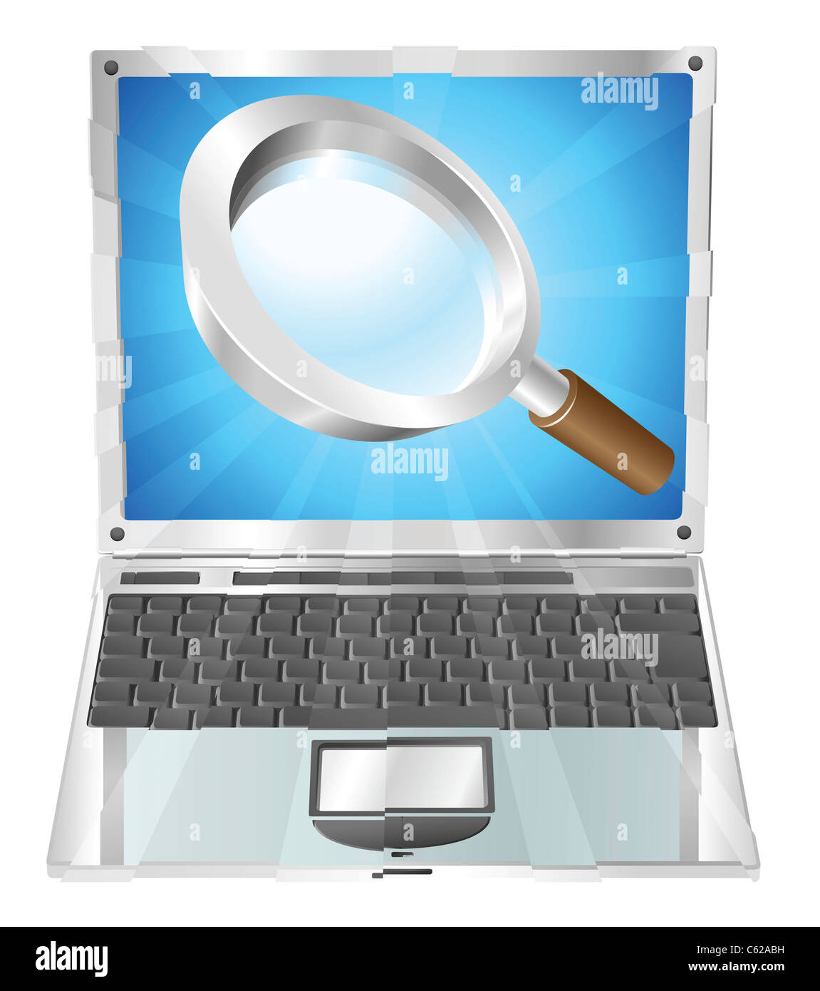 Magnifying glass clipart Cut Out Stock Images & Pictures - Alamy