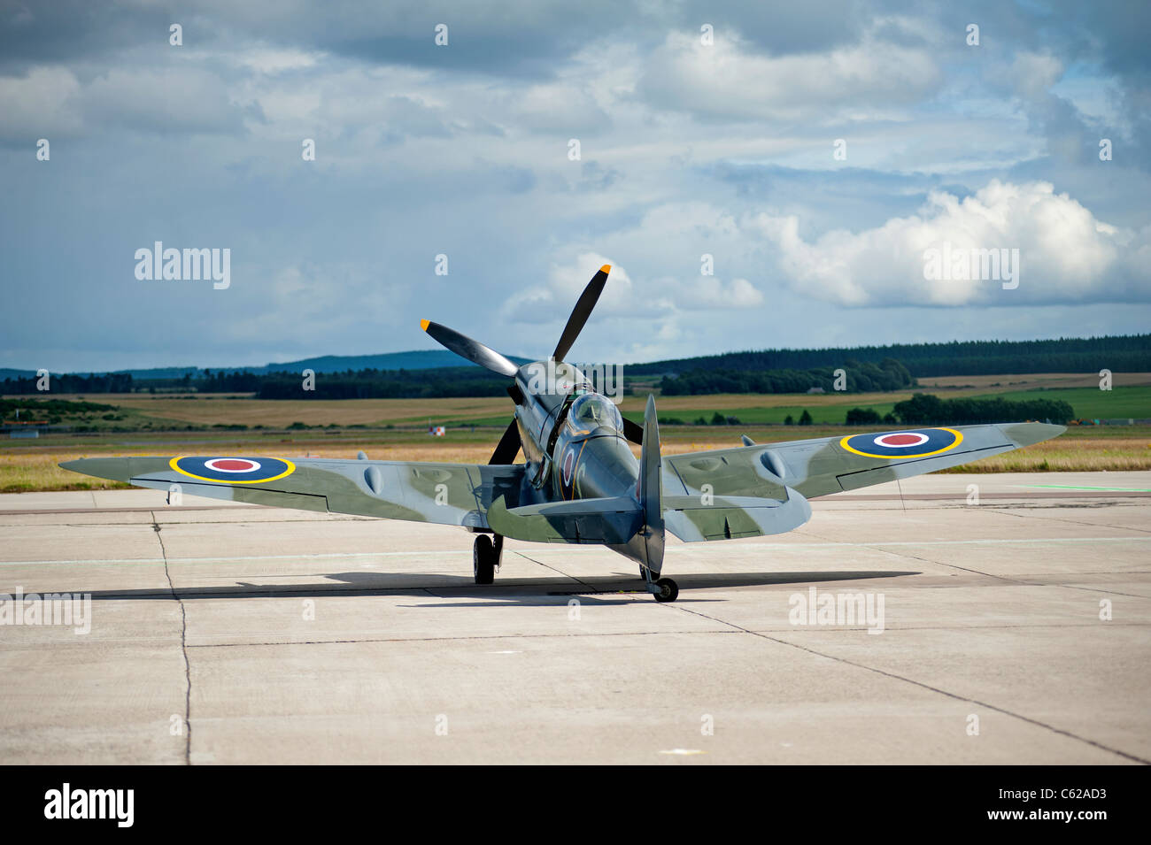 Supermarine Spitfire TD283 at Inverness Airport. SCO 7632 Stock Photo ...