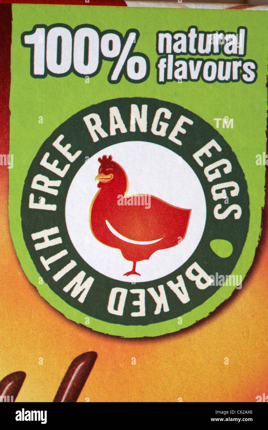 Baked with free range eggs sign on box of Mr Kipling Bakewell Tart ...