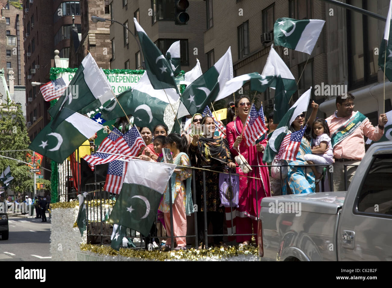 2011: Pakistani Independence Day Parade, Madison Ave. NYC Stock Photo ...