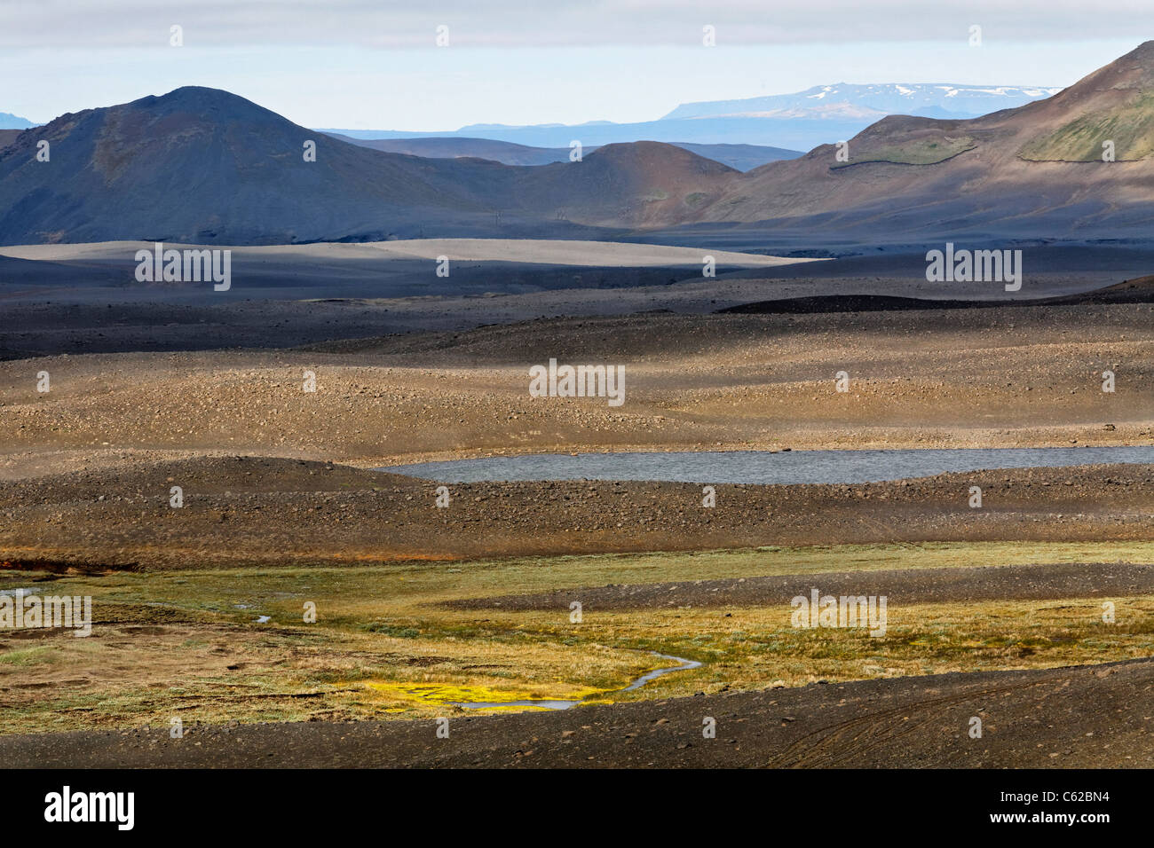 Stark landscape in Central Iceland Stock Photo - Alamy