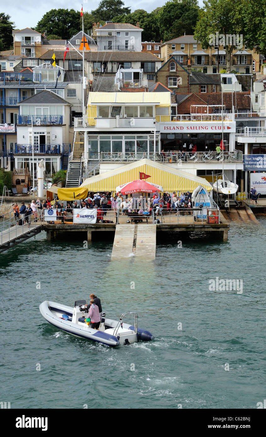 The Island Sailing Club on the waterfront of the River Medina in Cowes ...