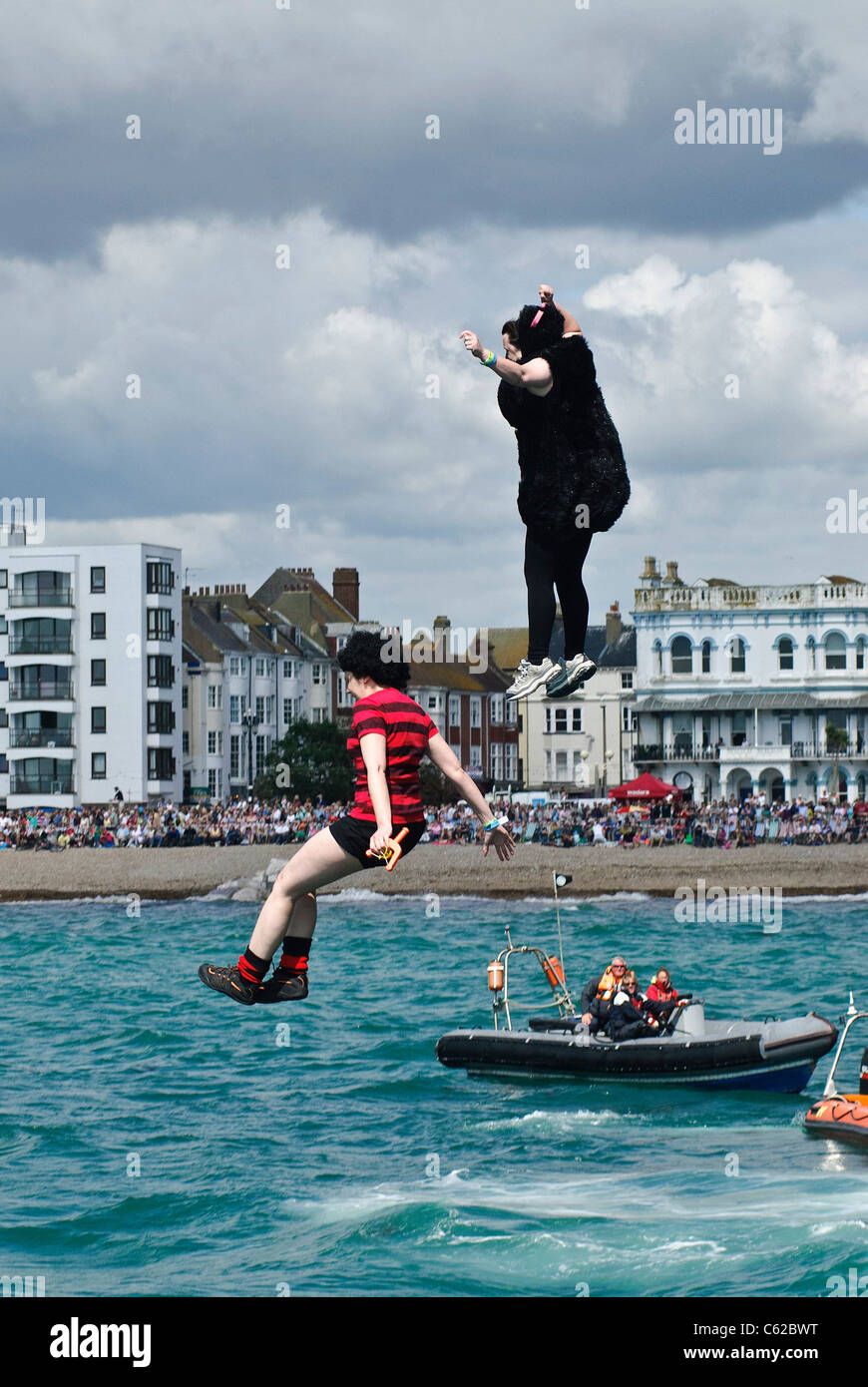 WORTHING INTERNATIONAL BIRDMAN. A flyer jumps from Worthing pier, 35ft ...