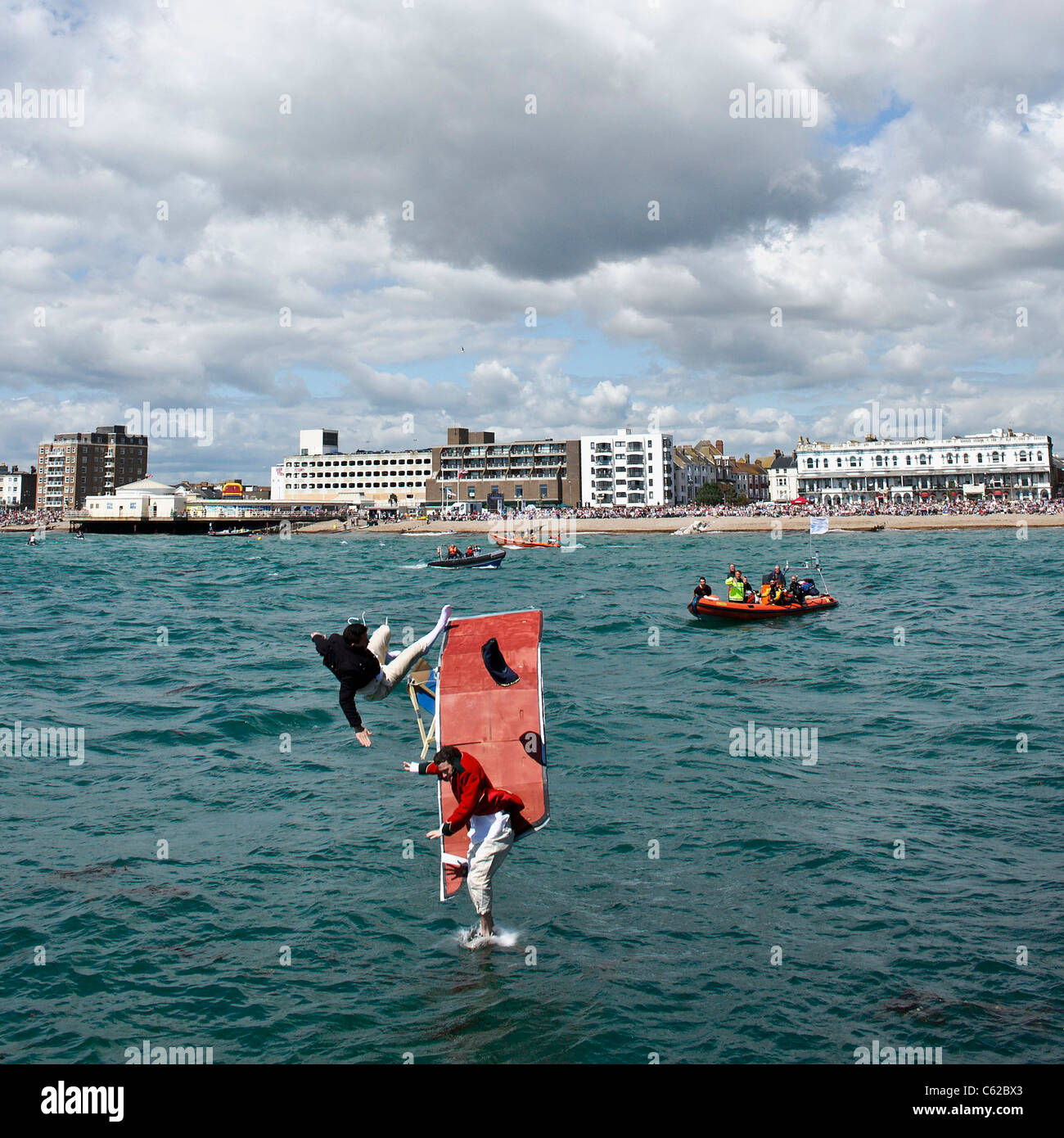WORTHING INTERNATIONAL BIRDMAN. A flyer jumps from Worthing pier, 35ft ...