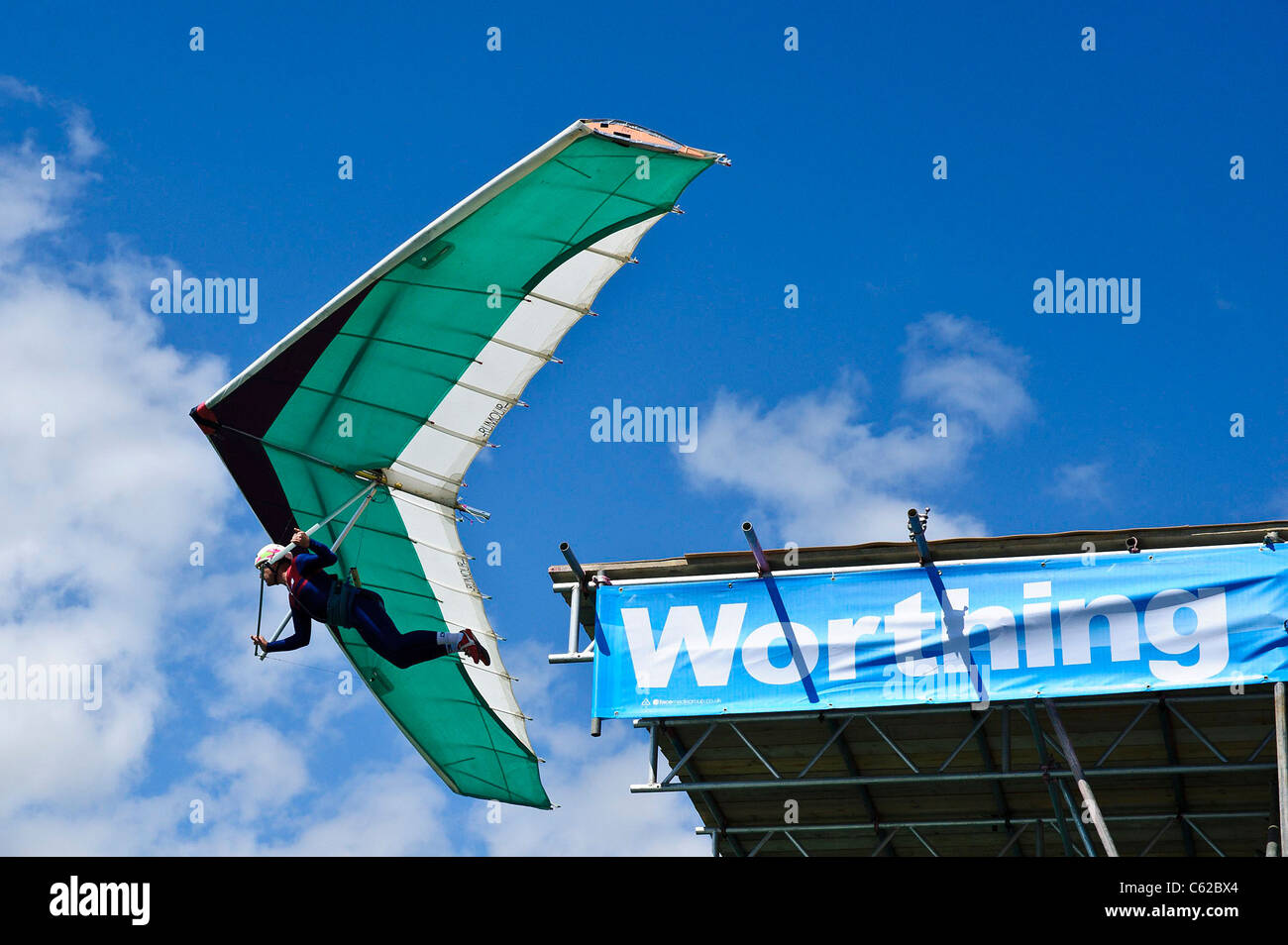 WORTHING INTERNATIONAL BIRDMAN. A flyer jumps from Worthing pier, 35ft ...