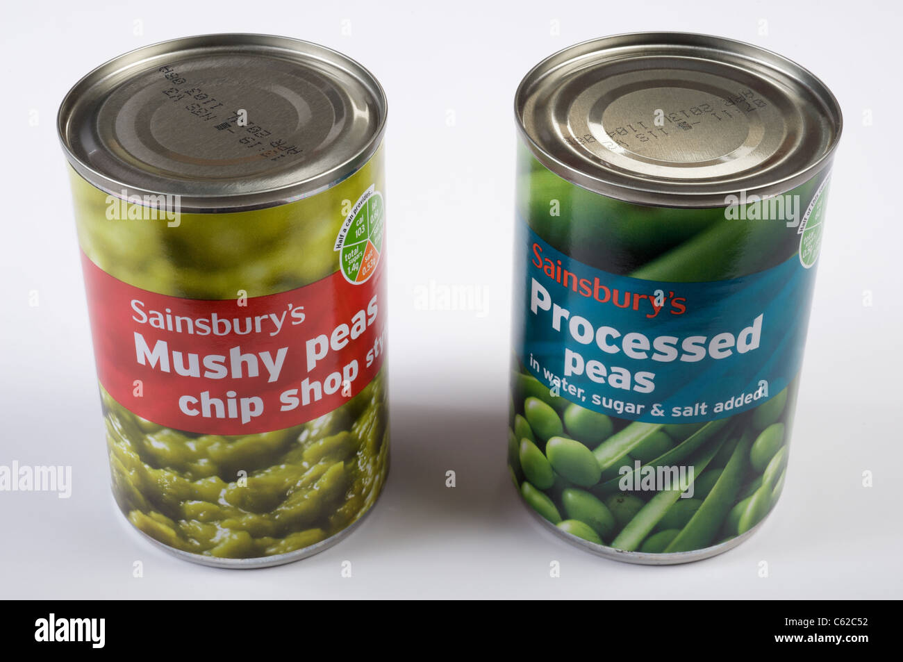 Sainsbury's mushy and processed peas Stock Photo - Alamy