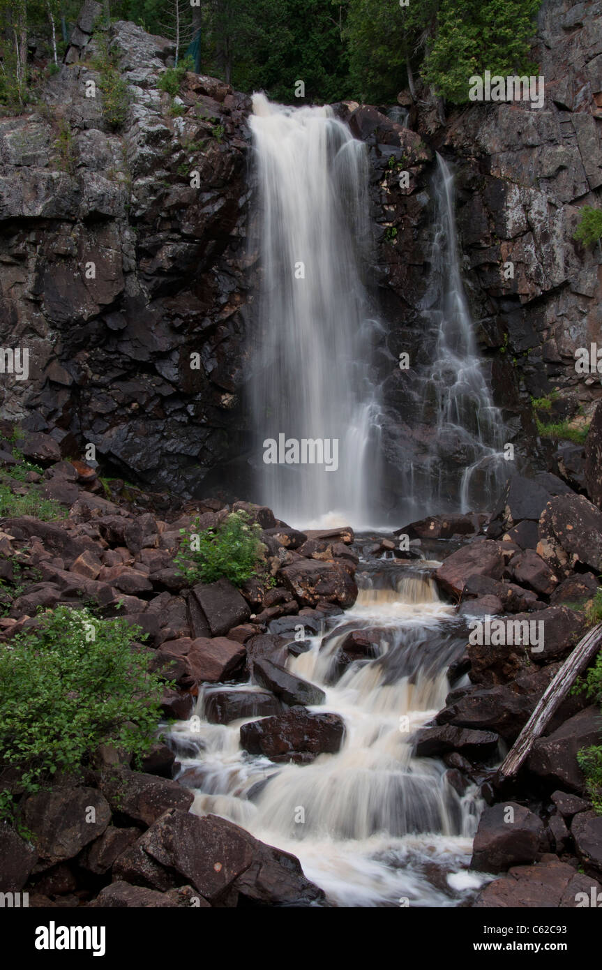 Raging water at Bull Falls, Quebec Stock Photo - Alamy