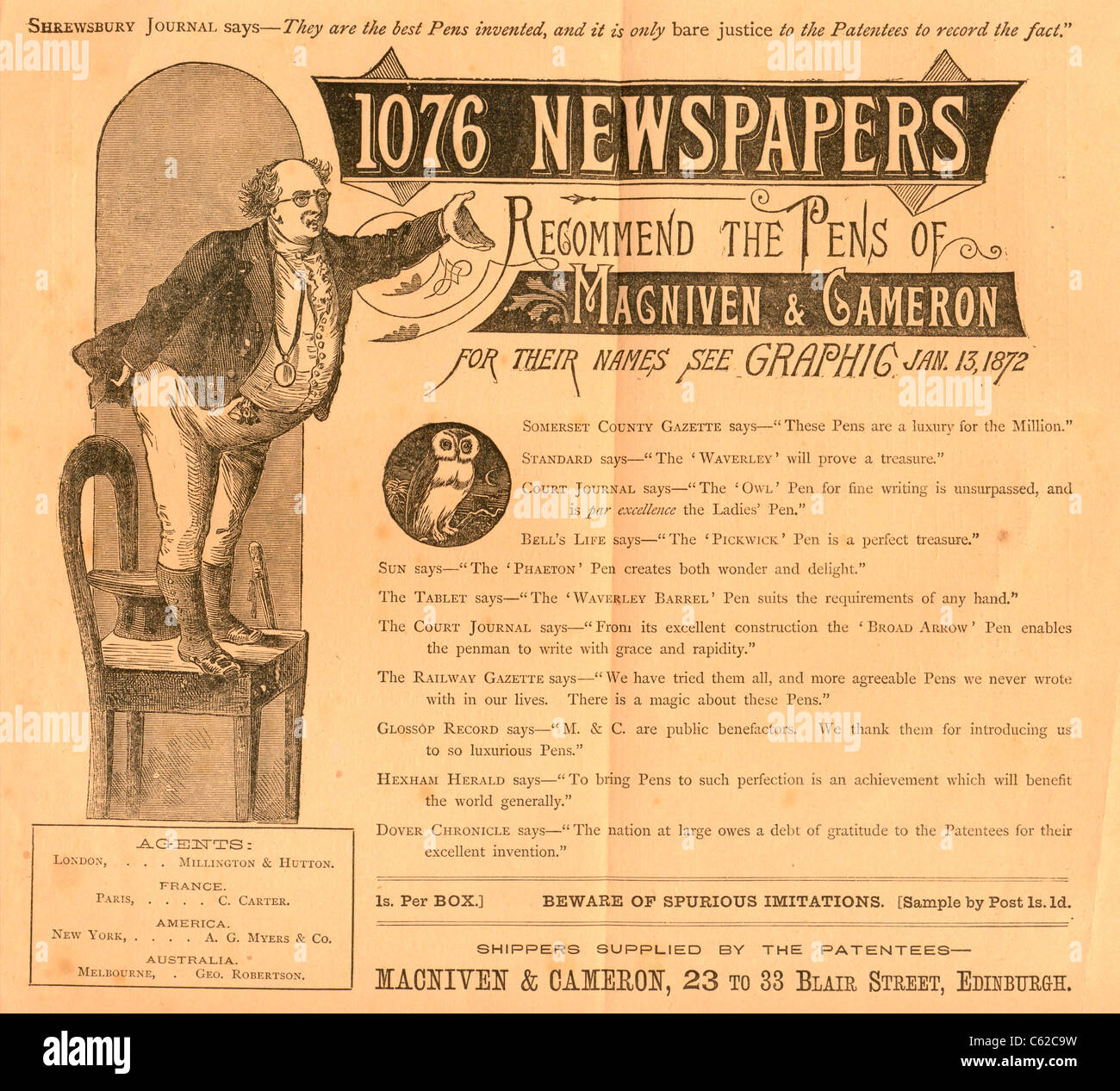 1870s advertisement hi-res stock photography and images - Alamy