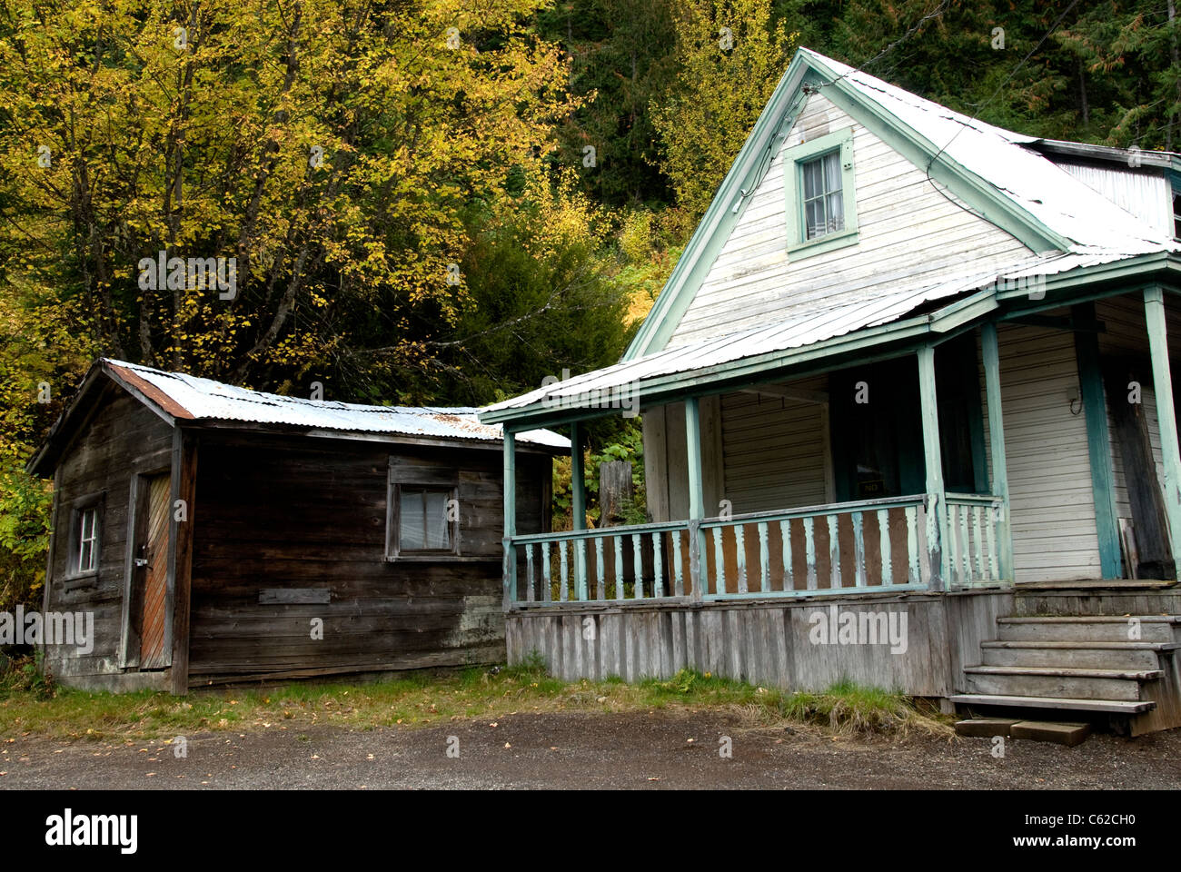 Ghost Town houses in Sandon BC. Canada Stock Photo - Alamy
