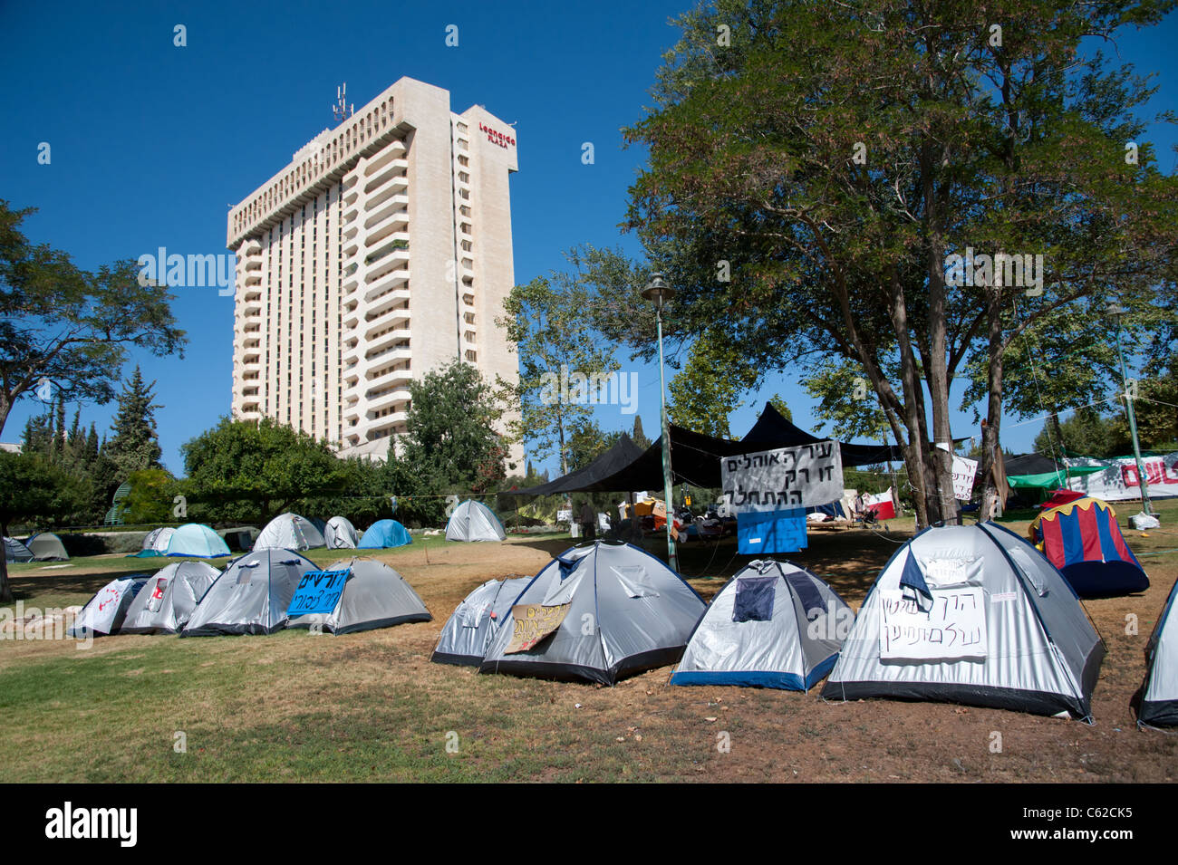 A tent city pitched as part of Israel's nationwide "social justice ...