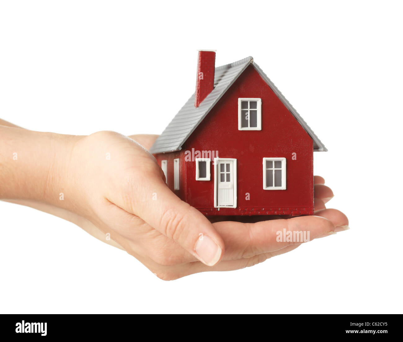 Hand holding house Stock Photo - Alamy