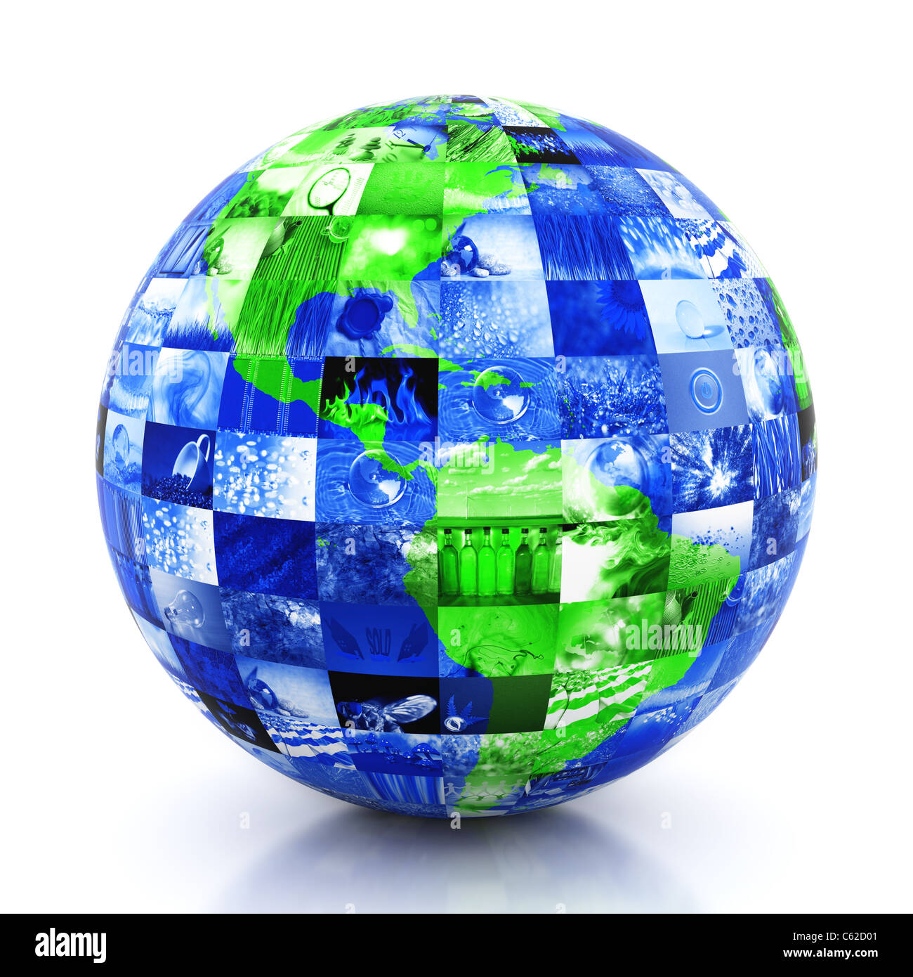 Earth made of photos Stock Photo - Alamy