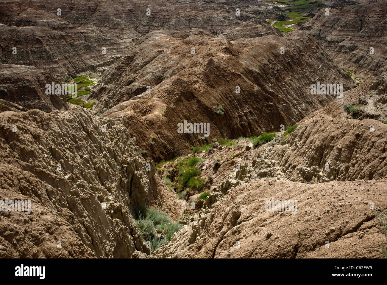 The Badlands Rocky mountains National Park South Dakota landscape from ...