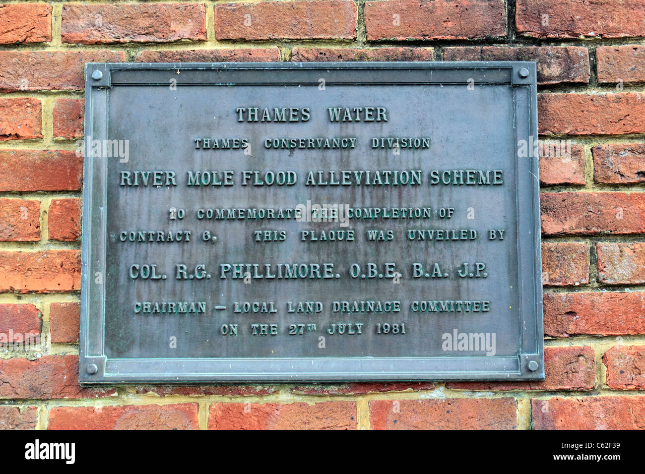 River Mole Flood Alleviation Scheme, Molesey Surrey England UK Stock ...