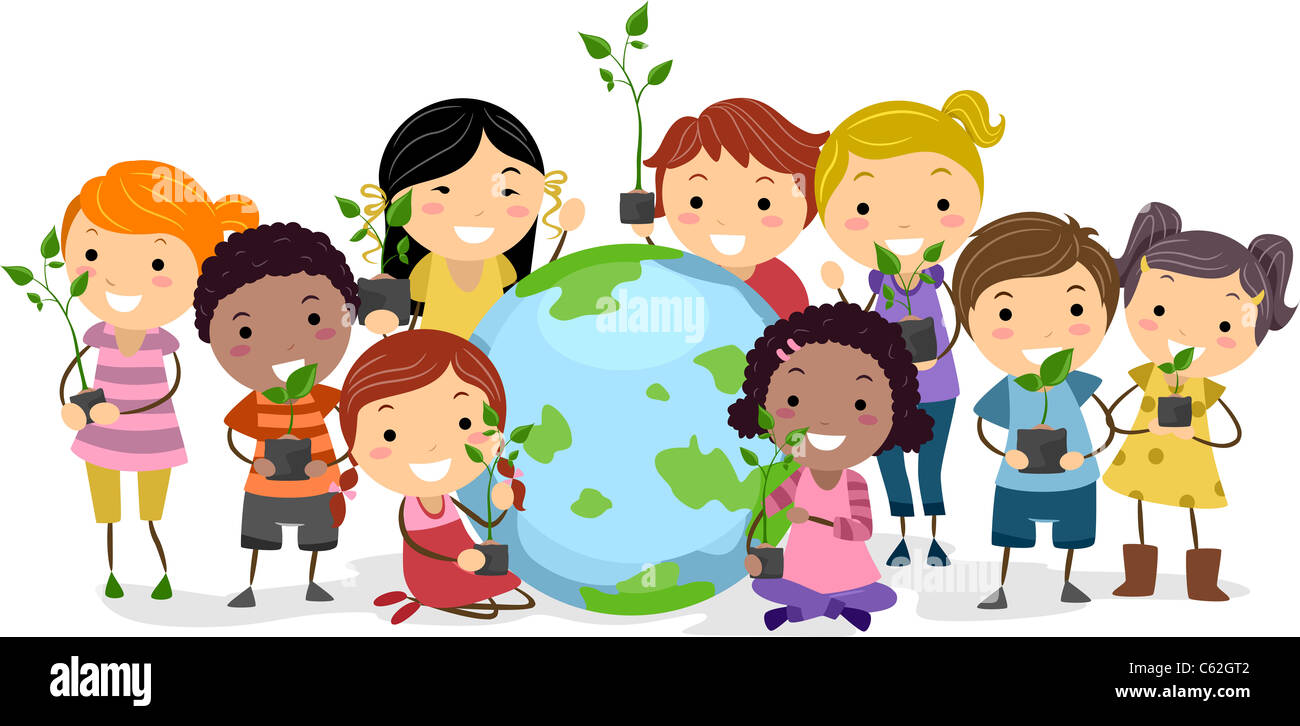 Illustration of Kids Representing Different Ethnic Backgrounds Stock ...